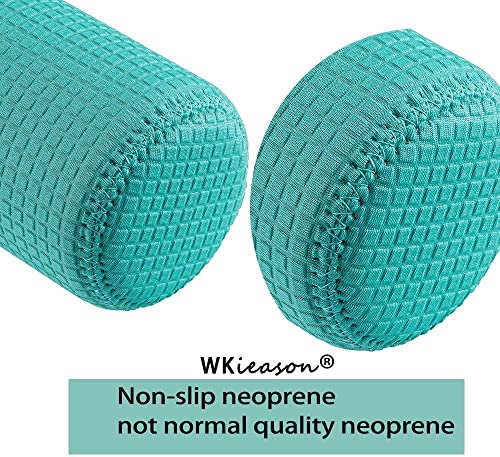 WKieason Regular Mouth Neoprene 16OZ Mason Jar Sleeves Cover (Black/Blue/Yellow)