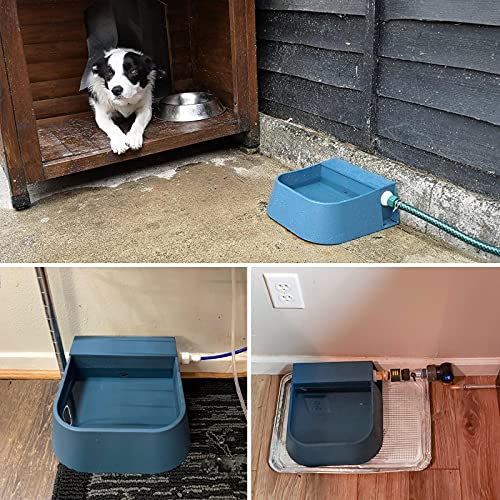 Enjoying Dog Automatic Waterer Bowl 2L Outdoor/Indoor Auto Pet Water Dispenser Float Valve Livestock Waterer for Dog Cat Chicken