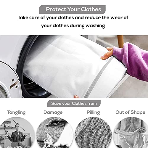 Magnificent Latest Mesh Laundry Bags with Zips, Reusable and Durable Dedicates Wash Bag Blouse, Hosiery, [1L+2M+2S] - 5 Mesh Bags Travel Storage (5 Set)