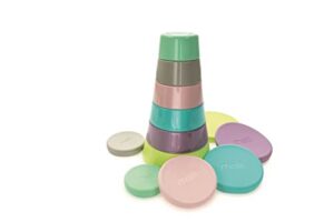 melii stacking & nesting containers with silicone lids - 12 pieces