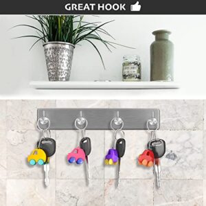 Wapodeai Wall Hooks for Hanging - 4 Hooks, Suitable for Office, Foyer, Kitchen, Hallway.