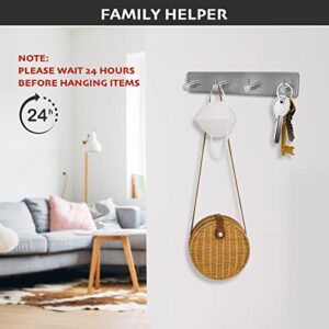 Wapodeai Wall Hooks for Hanging - 4 Hooks, Suitable for Office, Foyer, Kitchen, Hallway.