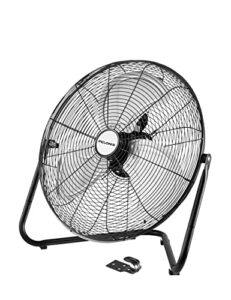 pelonis fan 20 inch floor fan | heavy duty all metal high velocity floor fan with 3-speeds| adjustable tilting head | quickmount bracket for home, industrial, and commercial use