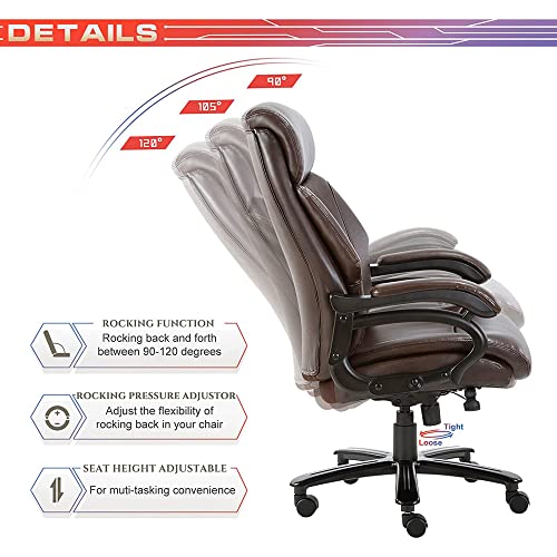 COLAMY High Back Big & Tall Office Chair 400lb Large Executive Desk Computer Swivel Chair for Heavy People