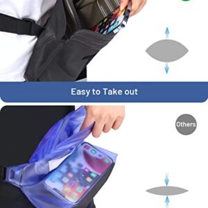 Waterproof Fanny Pack, Beach Vacation Essentials Water Proof Pouch Bag with Waist Strap, Cruise Accessories Must Haves to Keep Phone Valuables Safe Dry Perfect for Boating Swimming Snorkeling Kayaking