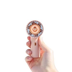 無品牌 gki mini handheld fan, usb rechargeable small cooling fan, battery operated personal fan. (rose gold)