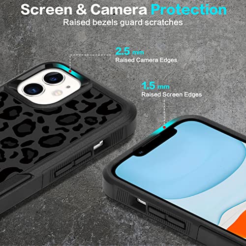 LOQUPE Designed for iPhone 11,Heavy-Duty Tough Rugged Lightweight Slim Shockproof Protective Case for iPhone 11 6.1 Inch,Women Girls,Cute Cheetah Leopard Pattern