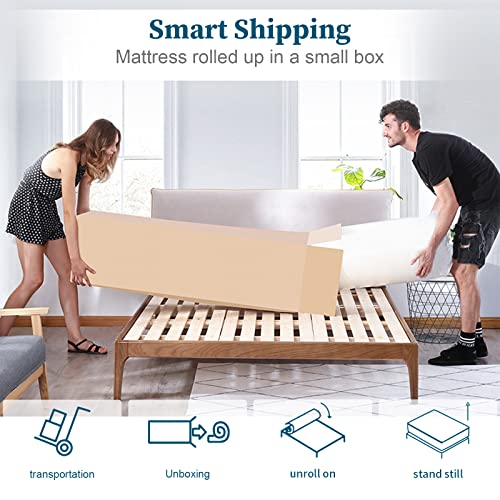 MUUEGM Full Size Mattress 8 Inch, Gel Infused Memory Foam Mattress for Cool Sleep,Pressure Relief,Bed in a Box,Medium Firm Mattress,CertiPUR-US Certified