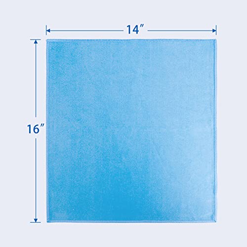 HOMEXCEL 8 Pack Microfiber Glass Cleaning Cloth,Streak Free,Reusable Microfiber Cleaning Cloth 14X16inch,for Cleaning Windows,Glasses,Mirrors,Screens,Stainless Steel and More(Blue