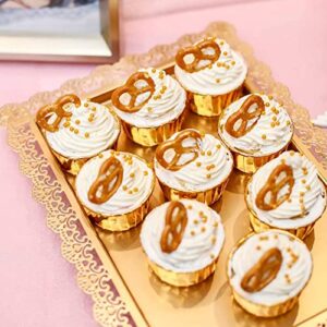 iToids 4Pcs Gold Cake Stand Set Cupcake Stands Holder Bakery Dessert Display Fruit Platter Serving for Wedding Birthday Baby Shower Party Celebration Home Decoration