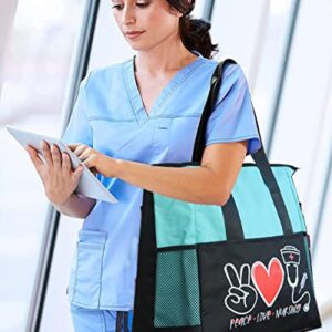 Nurse Accessories for Work Nurse Gifts - Nurse Tote Bag with Stainless-Steel Tumbler, Nurse Badge Reel Gift Card Great Thank You nurse gifts RN Gift and Perfect Graduation Gift Nurse Bag for Work