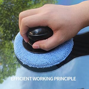 Carkio Microfiber Applicator Pads Car Wax Applicator Pads Pack of 5 Microfiber Sponge Applicators with Grip Handle