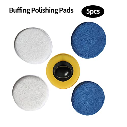 Carkio Microfiber Applicator Pads Car Wax Applicator Pads Pack of 5 Microfiber Sponge Applicators with Grip Handle