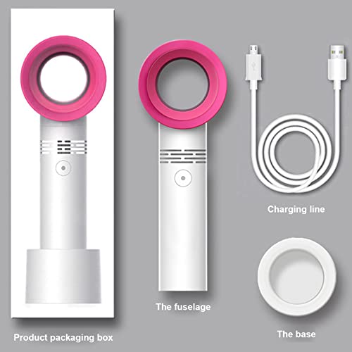 RNSUNH Mini Portable Fan Bladeless Handheld Fan for Eyelash Extension Quiet Portable Rechargeable Handheld Lash Fan with 3 Speeds Air Conditioning Blower for Essential Eyelash Extension Supplies