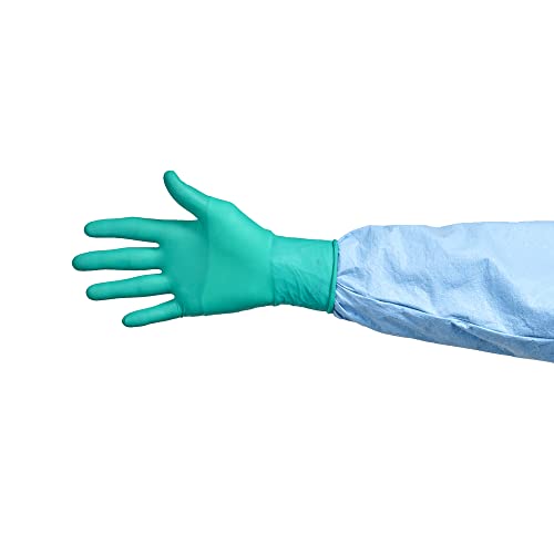 HALYARD Surgical Glove, Latex Micro, 7.5 mil Thick, Individually Wrapped Pairs, Powder Free, Sterile, 7.5 Medium, Teal, SGL60075 (Box of 50 Pairs - 100 Total)