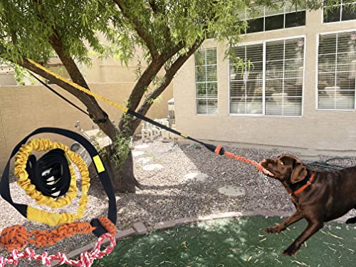 Dog Bungee Toy 20.35 ft Reinforced Interactive Toy with Two Replacement Rope Toys - Dog Rope Toys Interactive Toys