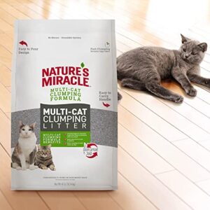 Nature's Miracle Multi-Cat Clumping Clay Litter, 40 lb, Fast Clumping Formula,Brown