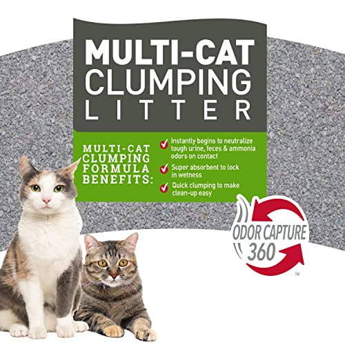 Nature's Miracle Multi-Cat Clumping Clay Litter, 40 lb, Fast Clumping Formula,Brown