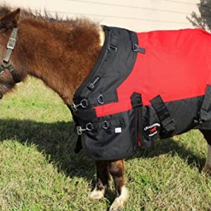 CHALLENGER 52" 1200D Foal Turnout Waterproof Fleece Lined Medium Winter Blanket 519LG09