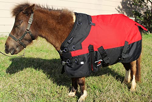 CHALLENGER 52" 1200D Foal Turnout Waterproof Fleece Lined Medium Winter Blanket 519LG09