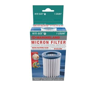 marineland micron magnum 200 polishing internal canister filter for aquariums up to 60 gallons, crystal clean water