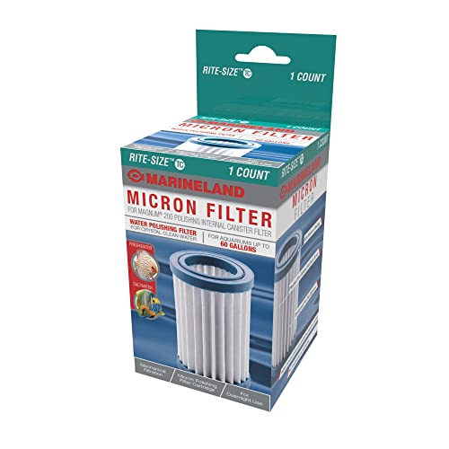 MarineLand Micron Magnum 200 Polishing Internal Canister Filter for Aquariums up to 60 Gallons, Crystal Clean Water