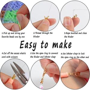 Wakestar Clay Beads Bracelet Making Kit,Flat Round 6mm Clay Beads for Jewelry Making with Pendant Charms Kit,Art Crafts Gift Sets for Girls Ages 3 4 5 6 7 8 9 10 11 12