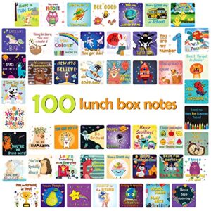 lunch box note for kids kindergarten,school lunch accessories for kids-100 cute encouragement,positive affirmation cards for boys & girls(with diy blank back),inspirational and motivational lunch note