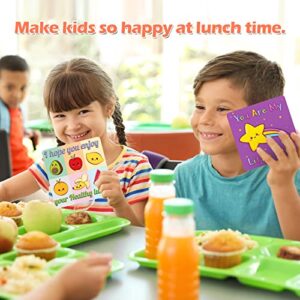 Lunch Box Note for Kids Kindergarten,School Lunch Accessories for Kids-100 Cute Encouragement,Positive Affirmation Cards for Boys & Girls(With DIY Blank Back),Inspirational and Motivational Lunch Note