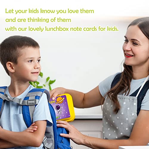 Lunch Box Note for Kids Kindergarten,School Lunch Accessories for Kids-100 Cute Encouragement,Positive Affirmation Cards for Boys & Girls(With DIY Blank Back),Inspirational and Motivational Lunch Note