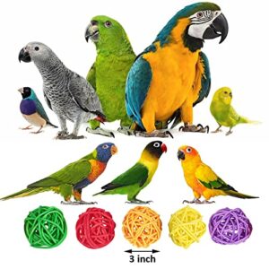 Bird Parrot Toys Swing Hanging, XUXN Bird Parrot Toys 13 Packs, Natural Wood Chewing Toy Bird Cage Toys, Parrot Hammock Bell Toys Suitable for Small Parakeets, Cockatiels, Conures, Parrots, Love Birds