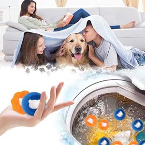 Pet Hair Remover for Laundry, Laundry Pet Hair Catcher, Washing Machine Hair Catcher, Washing Balls Dryer Balls for Clothing Dog Cat Pet Fur Remover 9 Pcs