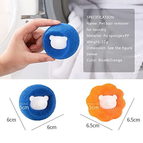 Pet Hair Remover for Laundry, Laundry Pet Hair Catcher, Washing Machine Hair Catcher, Washing Balls Dryer Balls for Clothing Dog Cat Pet Fur Remover 9 Pcs