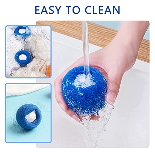 Pet Hair Remover for Laundry, Laundry Pet Hair Catcher, Washing Machine Hair Catcher, Washing Balls Dryer Balls for Clothing Dog Cat Pet Fur Remover 9 Pcs