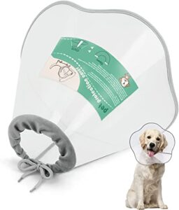 supet dog cone adjustable pet recovery collar dog surgery cone protective dog cone collar for large small dogs after surgery, plastic dog cats neck cone of shame e-collar anti-bite lick wound healing