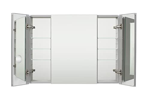 AQUADOM Royale 48in x 30in x 5in 3 Doors, Medicine Cabinet Integrated 3X Magnifying Mirror