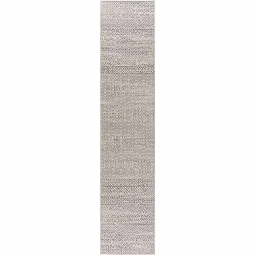 Hauteloom Tigris Moroccan Trellis Neutral Geometric Farmhouse Living Room Bedroom Area Rug - Distressed Rustic Pattern - Southwestern Native American Look - Ivory, Beige, Cream, Gray - 3'11" x 5'7"