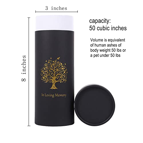 50 lbs Small Tree of Life Eco Scattering Urn – Biodegradable Scatter Tube for Ashes - Cremation Urn for Human Ashes - Urns for Ashes Male Female (Set of 1)