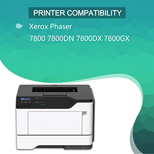 GREENBOX Compatible 7800 High Yield Toner Cartridge Replacement for Xerox 106R01569 106R01566 106R01567 106R01568 for Phaser 7800 7800DN 7800DX 7800GX Printer (4 Pack)