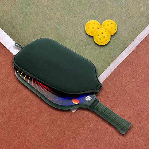 PRAMOON 2 Packs Pickleball Paddle Cover, Neoprene, with Hook