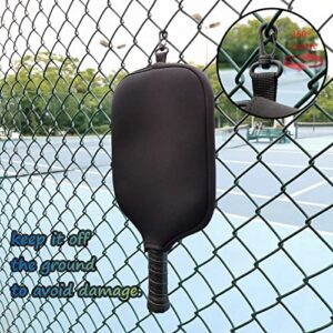 PRAMOON 2 Packs Pickleball Paddle Cover, Neoprene, with Hook