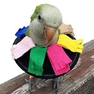 adjustable bird collar anti bite elizabethan recovery cone, bird neck protector for feather plucking, skin-friendly bird neckwear full body shield for parakeet conure cockatiel (m)