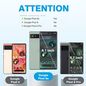 [3+2 Pack] OMOTON Screen Protector for Google Pixel 6A 5G, 3 Pack Pixel 6a screen protector & 2 Pack Camera Lens Protector, 9H Hardness Tempered Glass Compatible with Pixel 6A (6.1 Inch, 2022 Released)