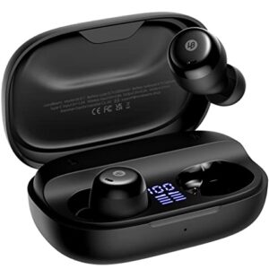 LavaBeans in-Ear Earbuds, Wireless Headphones with Charging Case, Black