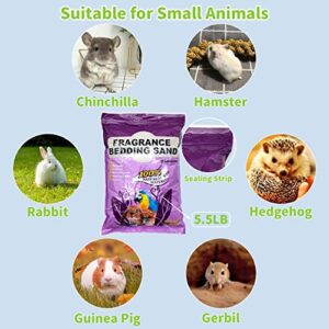 BNOSDM Small Animal Potty Training Litter 5.5lb Critter Litter for Hamster Bunny Bedding Odor Control Rabbit Litter Pellets for Guinea Pigs Rats Dwarf Hamsters Gerbils Ferrets Hedgehogs (Lavender)