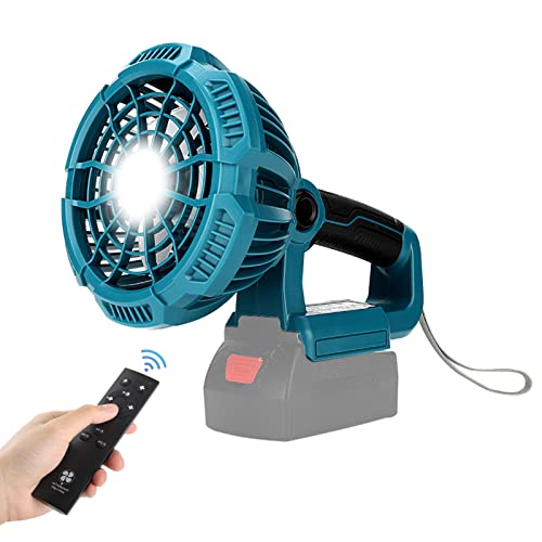 Cordless Fan with Remote for Bosch 18v battery,Tabletop Fan with 3 Energy Efficient Speed Settings and Dimmable Led Light(Tool Only)