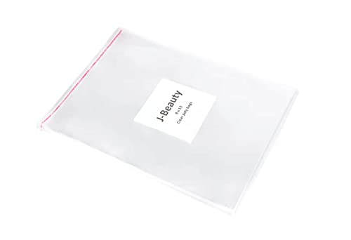 9 x 13 Inch Clear Apparel Bags Self Seal Flap for T-shirt,Clothes,Party Wedding Gift Bags (100)