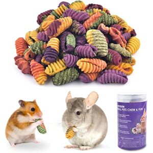 erkoon chinchilla treats, chew toys for teeth for rabbit guinea pig gerbil rat dwarf hamster(small size)