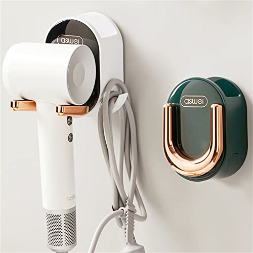 Grey990 Waterproof Air Blower Holder Punch-free Plastic Powerful Load-bearing Foldable Hair Dryer Rack for Bathroom