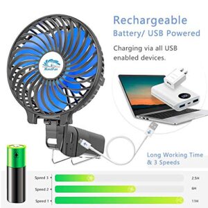 HandFan 5200mAh Portable Handheld Fan with Power Bank and Portable Handheld Rechargeable Fan